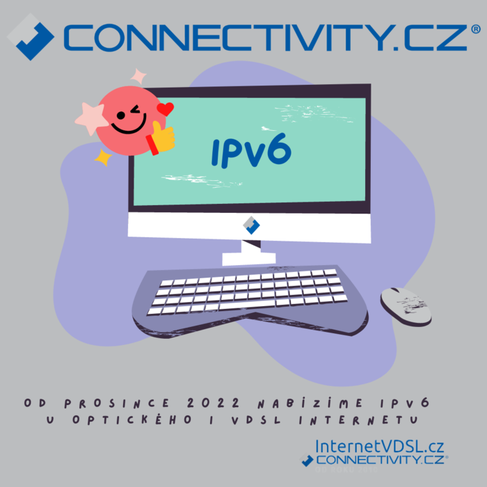 Adresy IPv6 nově u optického připojení a Internetu VDSL